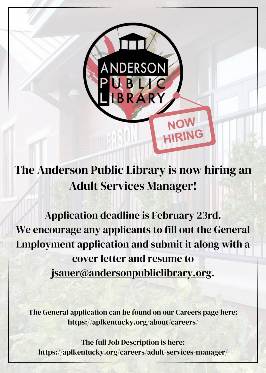 Job Postings - Anderson County Kentucky Chamber of Commerce